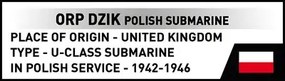 COBI 4864 Ponorka ORP Dzik (II WW) / 148 kostek / 1:300 / od 7 let