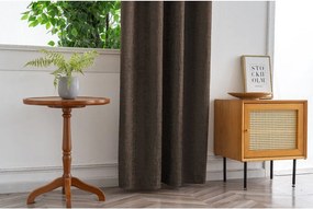 Zatemňovací závěs LOOM VELVET 140x250 cm, hnědý Zavěšení: Kovové kroužky