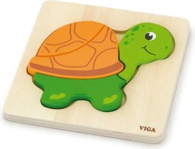 Dřevěné puzzle pro nejmenší Viga Želva