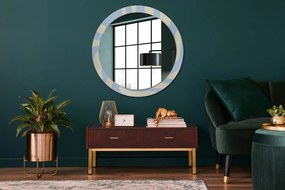 Kulaté dekorativní zrcadlo Abstraktní tvar fi 90 cm