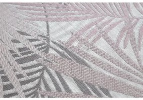 koberec SISAL SION palmové listy, tropický 2837 ploché tkaní ecru / velikost 160x220 cm | krásné koberce cz