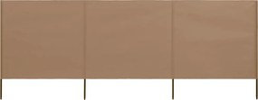 vidaXL 3dílná zástěna proti větru látková 400 x 160 cm [47149] Barva: taupe