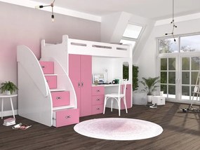 Patrová postel Zuza Plus - růžová