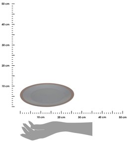 Kameninový talíř Clay, (fi) 26,5 cm, šedý