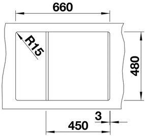Blanco Metra 45 S Compact Granitový dřez s odkapem oboustranné provedení, 68x50cm, antracit, 519561