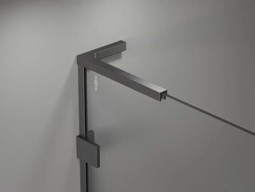 Mexen Lunar-B L výklopný sprchový kout levý 80 x 80 cm, čiré sklo, grafitová, 832L-080-080-95-00-L