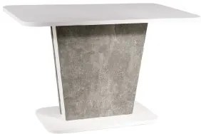Casarredo Jídelní stůl CALIPSO rozkládací 110x68 šedá beton/bílá mat