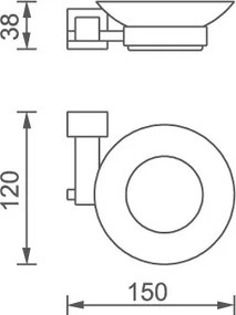 Novaservis - Mýdlenka sklo Titania Anet chrom, 66336,0