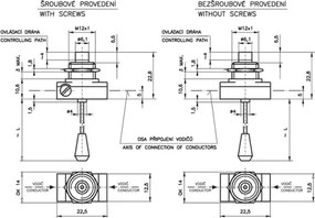 Vypínač Desko 3274-018901 tahový vestavný 2A 250V