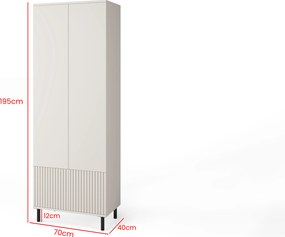 Eka Šatní skříň RAYO s vysokými nožkami, 70 cm Kašmír