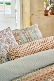 Pip Studio polštář Jaipur Flower 22 x 70 cm - zelený (Válcový polštář na postel)