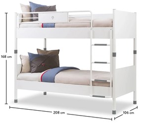 Patrová postel Pure 90x200cm - bílá