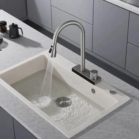 Rea Conor, kuchyňská baterie h-400, broušená ocel, REA-B6313