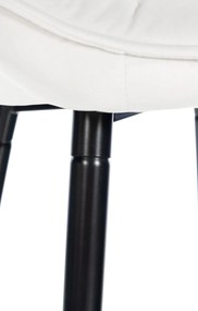 Sada 2 barových židlí Gibson 76 samet – krémově bílá