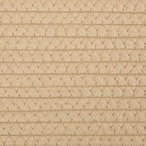 Úložný koš béžový a bílý Ø 40 x 35 cm bavlna - Default Title