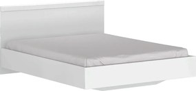 Tempo Kondela Manželská postel LINDY 160x200, bílý lesk