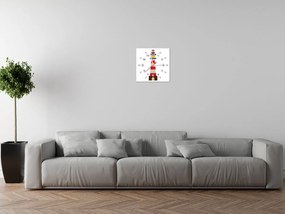Gario Obraz s hodinami Barevný maják Rozměry: 30 x 30 cm