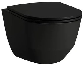 Laufen Pro WC závěsné 53 cm, Rimless, černá matná H8209667160001