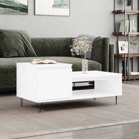 vidaXL Konferenční stolek 100x50x45 cm kompozitní dřevo [830833] Barva: bílá s vysokým leskem