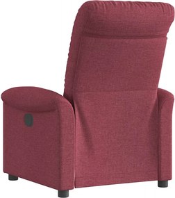 Elektrické polohovací křeslo vínové textil 3303237