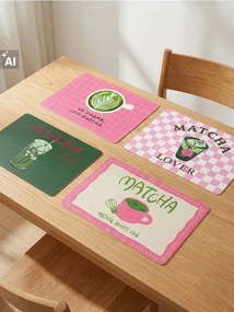 Sinsay - Prostírání s motivem matcha 4 ks v balení - zelená