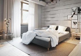Čalouněná postel LOFT, 180x200, itaka 14 + rošt + pěnová matrace DE LUX