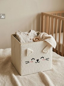 Sinsay - Úložná krabice s motivem kočky - krémová