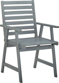 vidaXL Zahradní jídelní židle s poduškami 3 ks masivní akáciové dřevo [3064442] Barva: Modrá