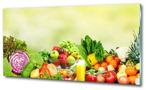 Wallmuralia Foto obraz skleněný horizontální Zelenina a ovoce 100x50