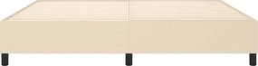 Rám postele s boxspringem krémový 200 x 200 cm textil 3120891