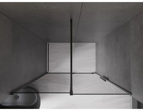 Mexen Velar, posuvné sprchové dveře do otvoru 130 cm, 8mm šedé sklo, černá matná, 871-130-000-41-70
