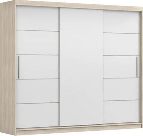 IDZ Šatní skříň ALBA II bez zrcadla, 250 cm Barva dřeva: Sonoma + Bílá
