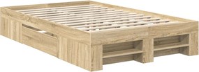 Rám postele s čelo Sonoma dub 120 x 200 cm Kompozitní dřevo 3408783