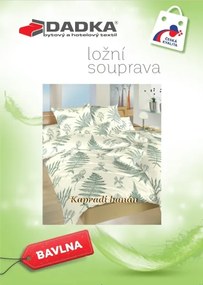 Dadka Povlečení bavlna Kapradí banán 140x200, 70x90 cm