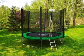 JU Trampolína 8 ft s žebříkem a vnější sítí, černá