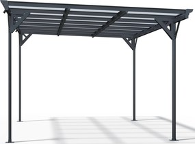 Přístřešek na auto BestBerg BBCP-CH500 / 15,3 m² / 503 x 305 x 232 cm / antracit/šedá