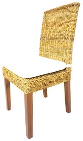 Jídelní židle LENKA - banánový list - konstrukce mahagon