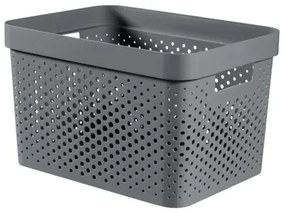 CURVER Úložný box INFINITY 17l recyklovaný plast tmavě šedý