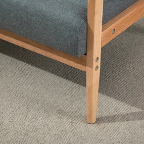 HOMCOM Dvoumístná pohovka Loveseat 2-místná s čalouněním kompaktní design v kombinaci lnu a kaučukovníku šedá 115x66,5x73cm do obývacího pokoje | Aos…