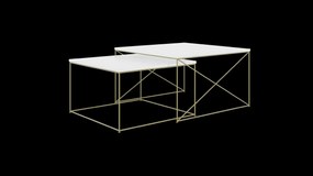 ADRK Furniture Konferenční stolek 2v1 Licco CT-LIC-G-WS