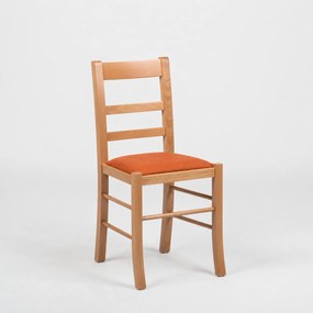 STIMA Židle FURLA s čalouněným sedákem dub LUX terracotta 10