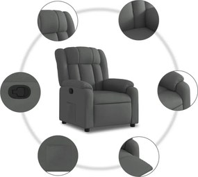 vidaXL Polohovací křeslo textil [373575] Barva: Tmavě šedá