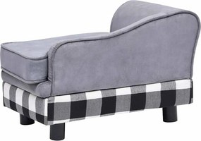 Pohovka pro psy šedá 57 x 34 x 36 cm plyš 170940