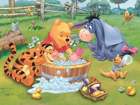 TREFL Puzzle Medvídek Pú: Prasátko se koupe 27x20cm 30 dílků skládačka v krabici tr18198