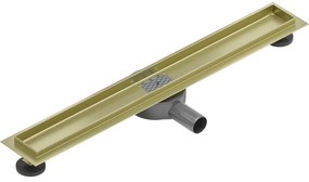 Mexen Flat 360° korpus pro liniový odtok otočný 50 cm, zlato kartáčovaná - 1A40050