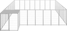 vidaXL Psí kotec 25,41 m² ocel [3082235] Barva: Černá