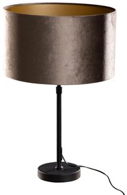 Stolní lampa černá s sametovým stínidlem zelená 35 cm - Parte