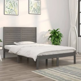 Rám postele šedý masivní dřevo 120 x 190 cm Small Double,  3104580 HangarStore.cz