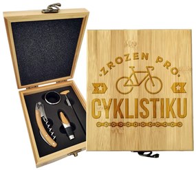 Sablio Dárková sada na víno Zrozen pro cyklistiku: 147×168×49 mm