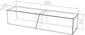 TV stolek/skříňka Savanna 160 (bílá matná + bílý lesk) (s osvětlením). 1000634